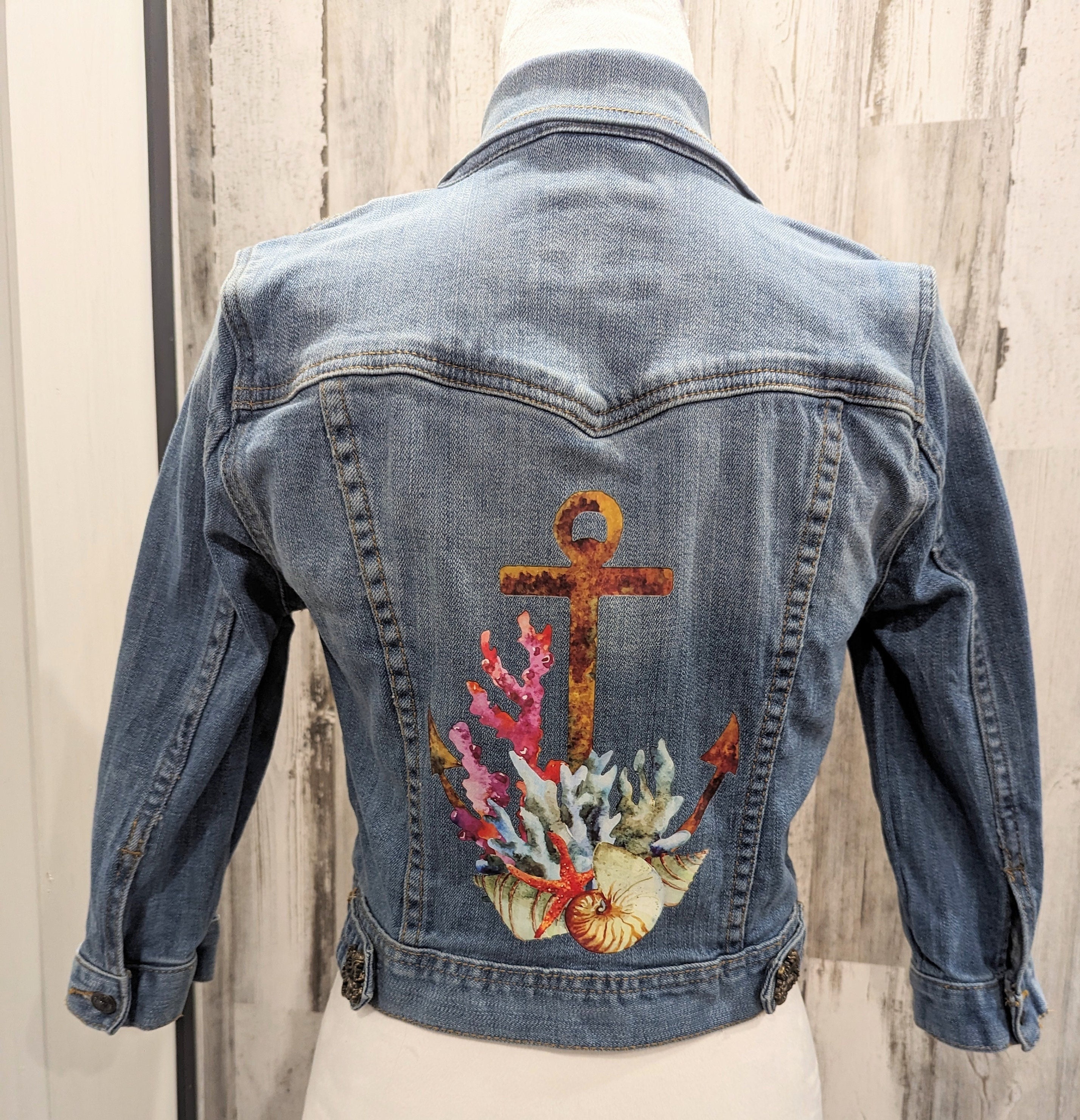 Cropped Jean Jacket Custom Designed One of a Kind | Made to Order ...