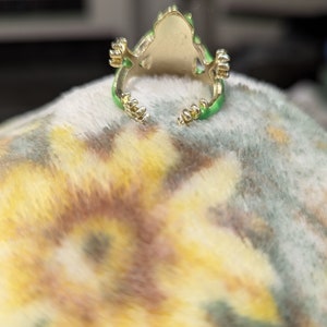 Frog Ring Adjustable | Best Friend Rings in Green or Blue With Gold ...