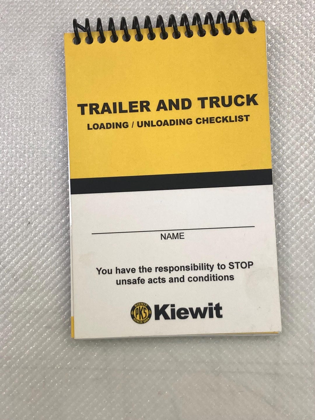 Kiewit Daily Truck Loading Unloading Checklist - Etsy