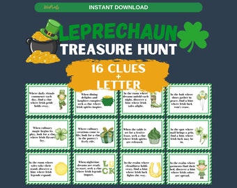 Leprechaun Treasure Hunt Leprechaun Letter St Patricks Day Treasure ...