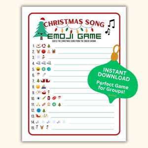 Christmas Emoji Pictionary Christmas Songs Christmas Printable Game ...