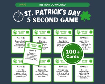 St. Patrick's Day 5 Second Game Printable St. Patrick's Day Activity ...