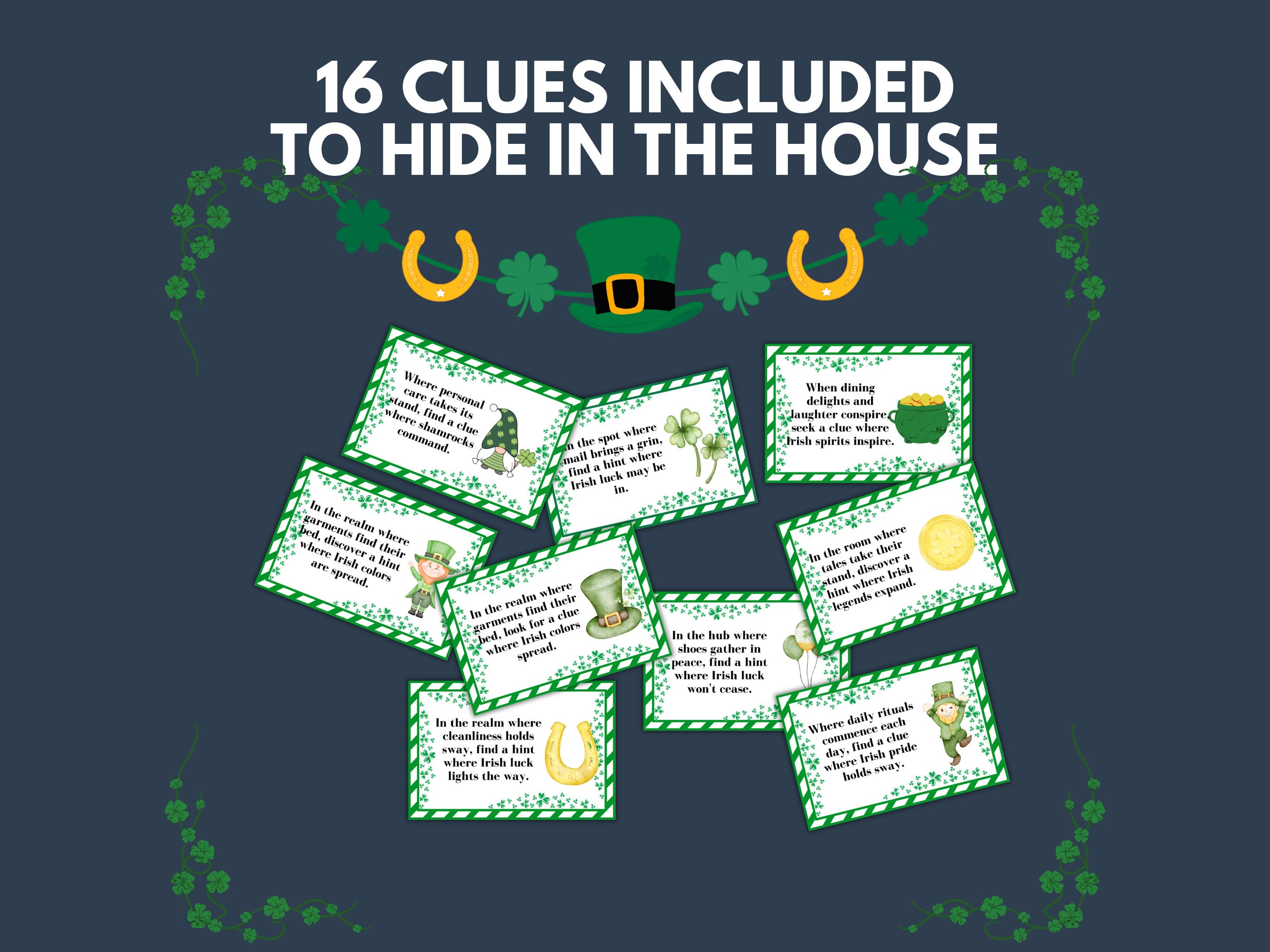 Leprechaun Treasure Hunt for Kids St Patricks Day Scavenger Hunt Indoor ...