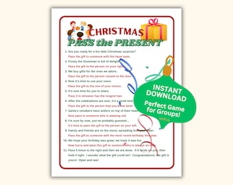 Christmas Pass the Gift PRINTABLE GAME - Etsy