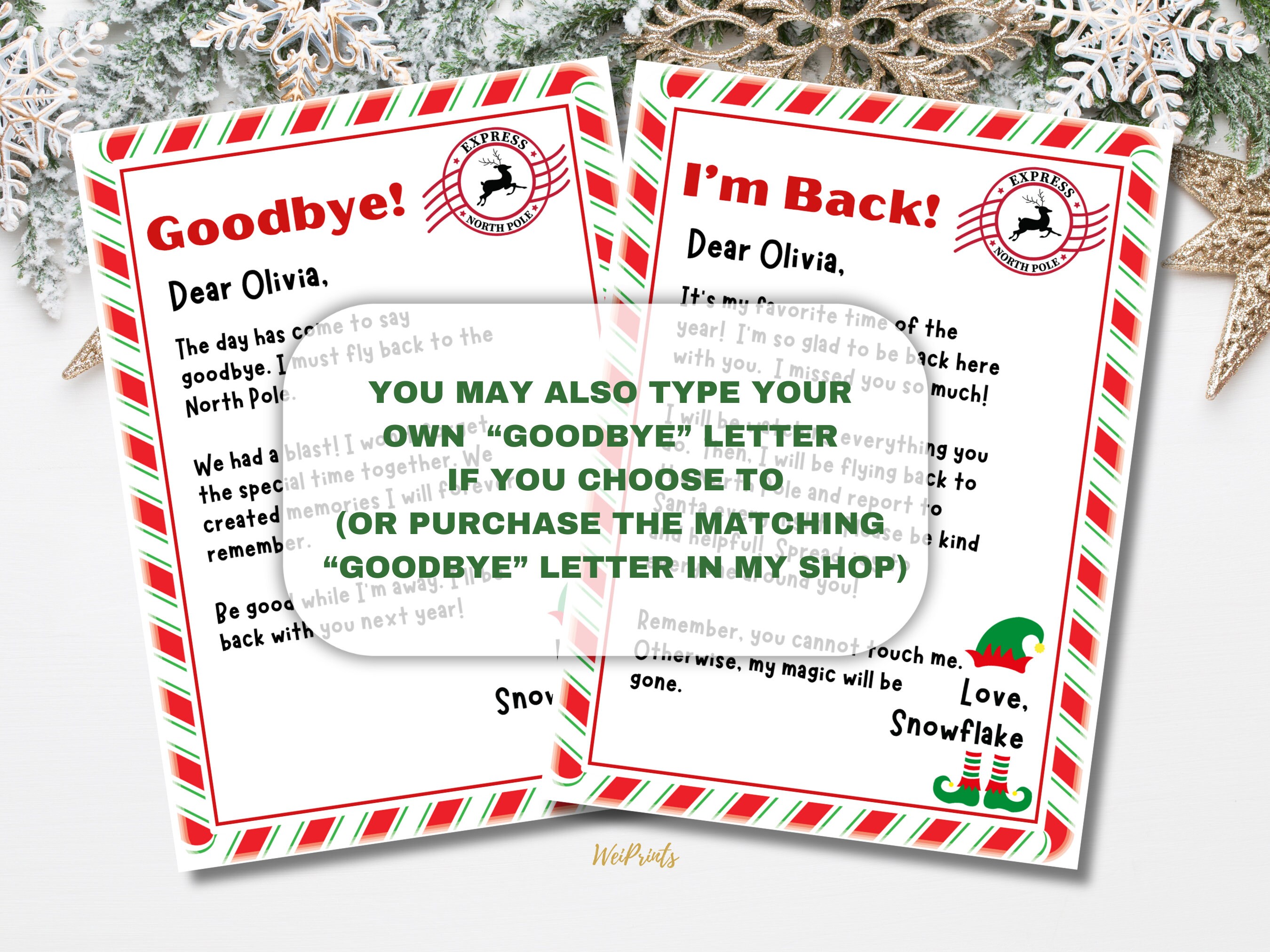 EDITABLE Elf I'm Back Letter, Elf Arrival Letter, Elf Got Back Letter ...