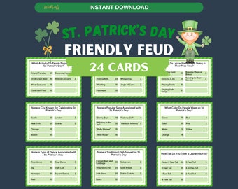 Printable St. Patrick's Day Feud Game St. Patrick's Day Family Feud ...