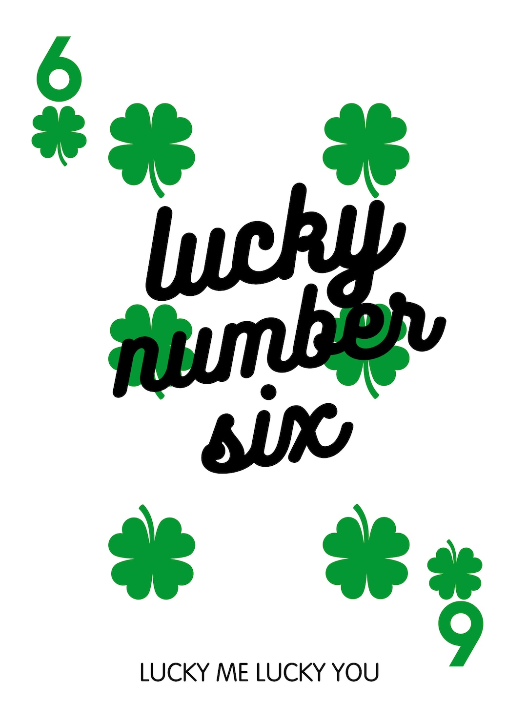 March Lucky Number 6 Digital Art | 4 Leaf Clover - Etsy