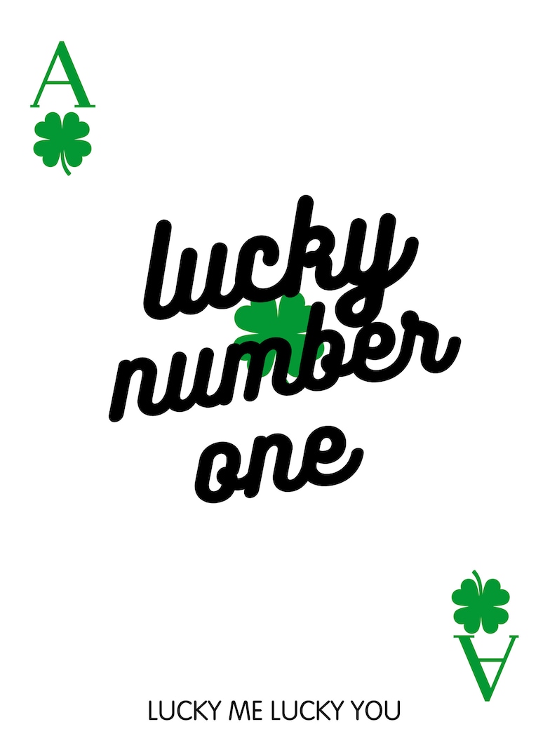 March Lucky Number 1 Digital Art | 4 Leaf Clover - Etsy