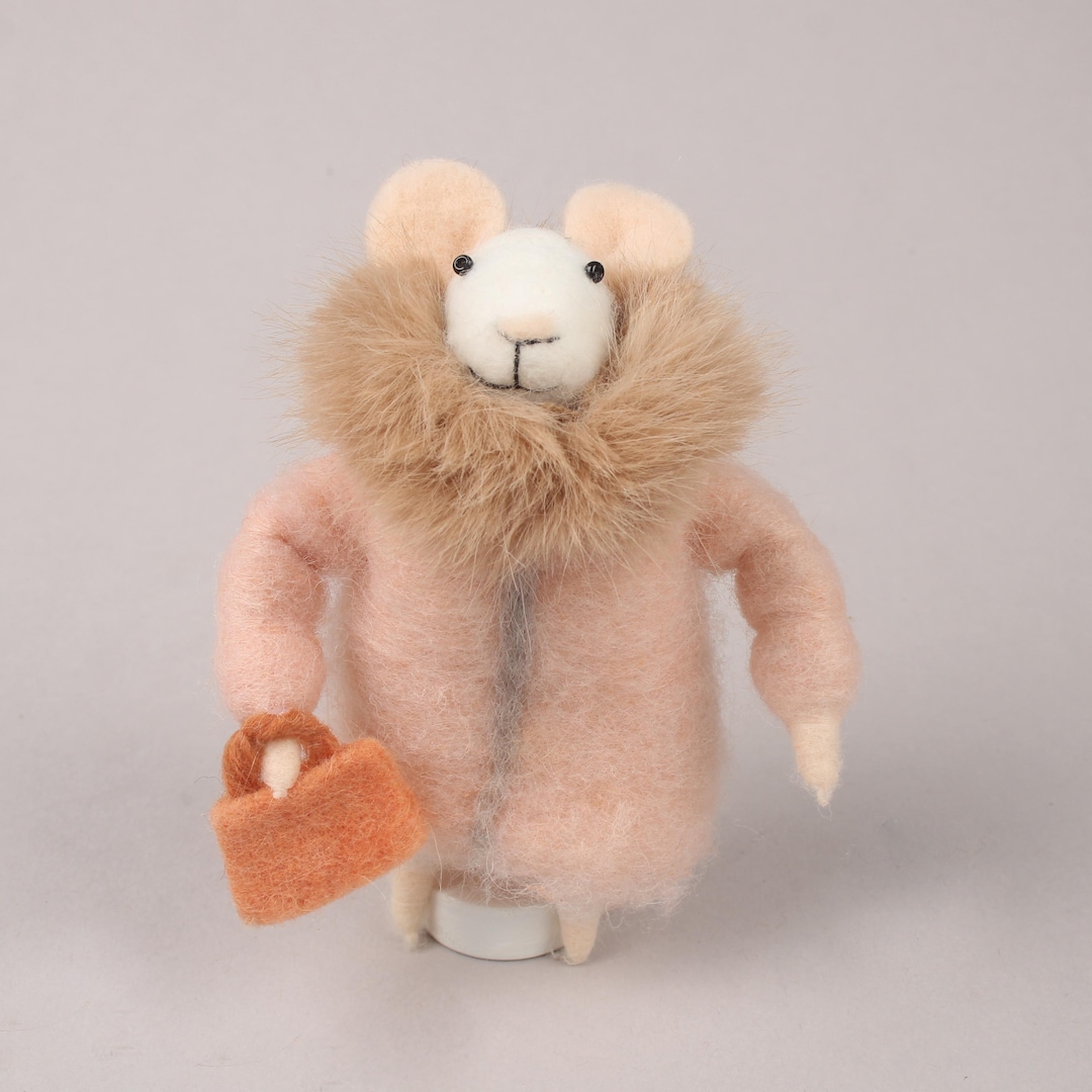 Handmade Felt Diva Mouse - Fashionable Lady Puffa Jacket / Coat - Etsy UK
