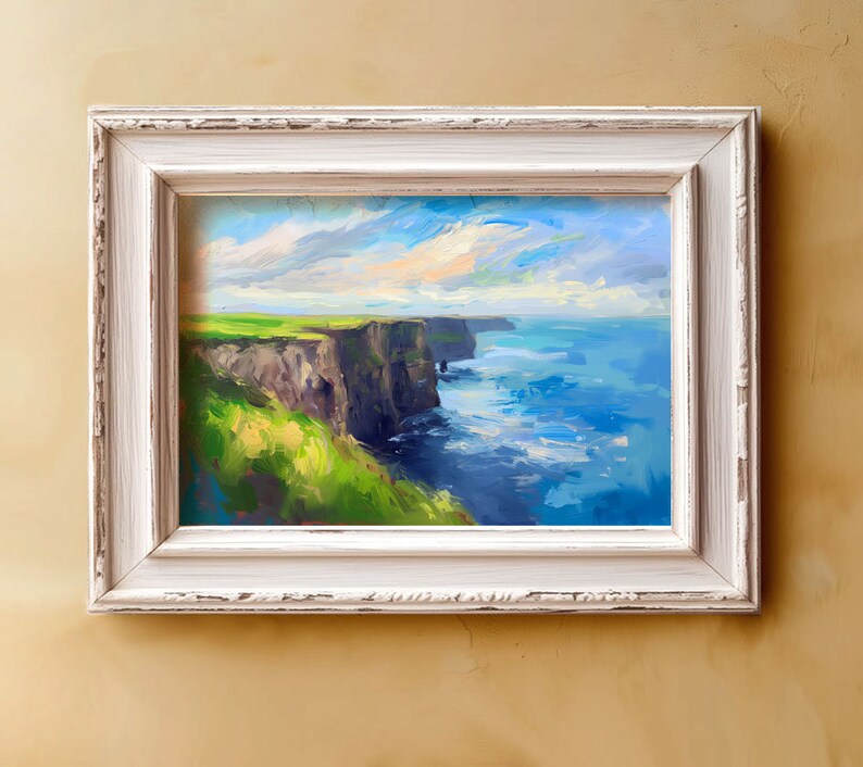 Art Print irish Coast Digital Download, Landscape Plein Air Oil ...