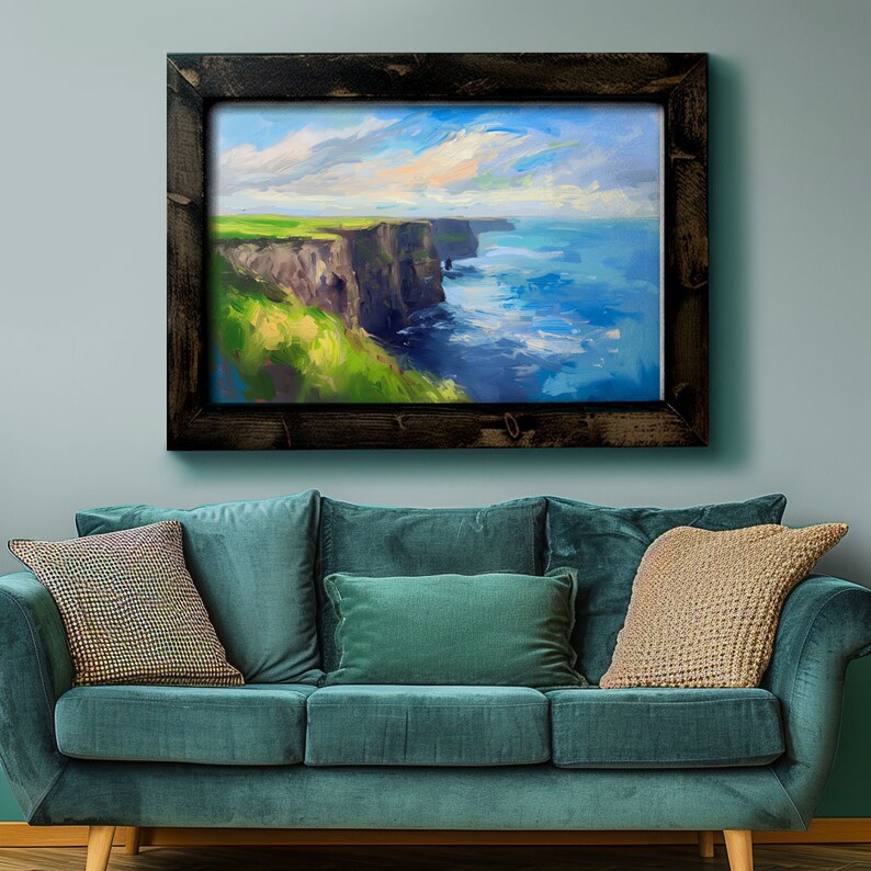 Art Print irish Coast Digital Download, Landscape Plein Air Oil ...