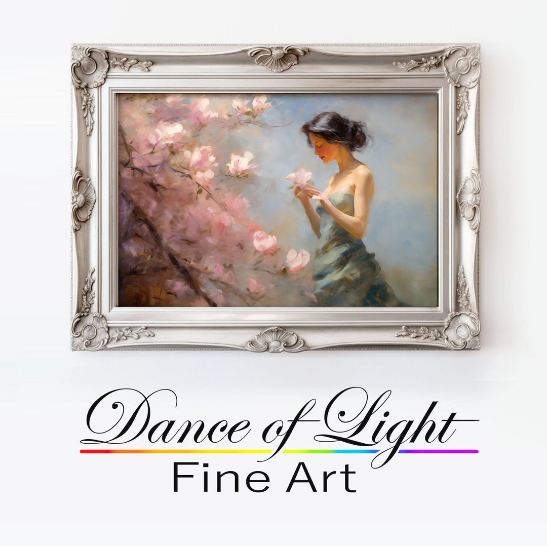 Art Print "beauty Among Beauties" Digital Download, Oil Painting of a ...