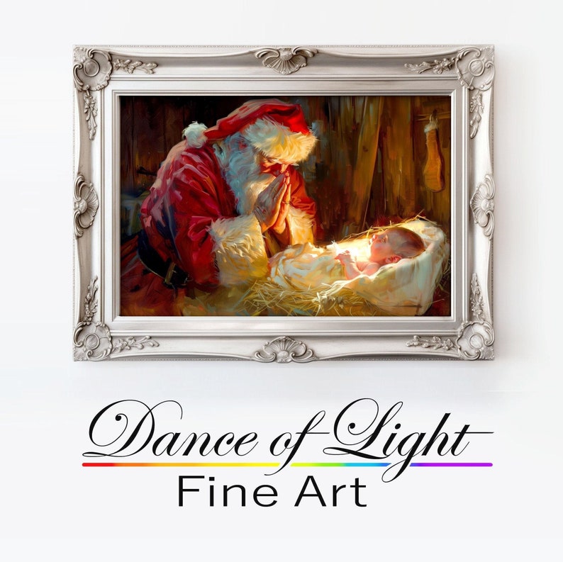 Christmas Art Print "santa Knows the Reason for the Season" Santa ...