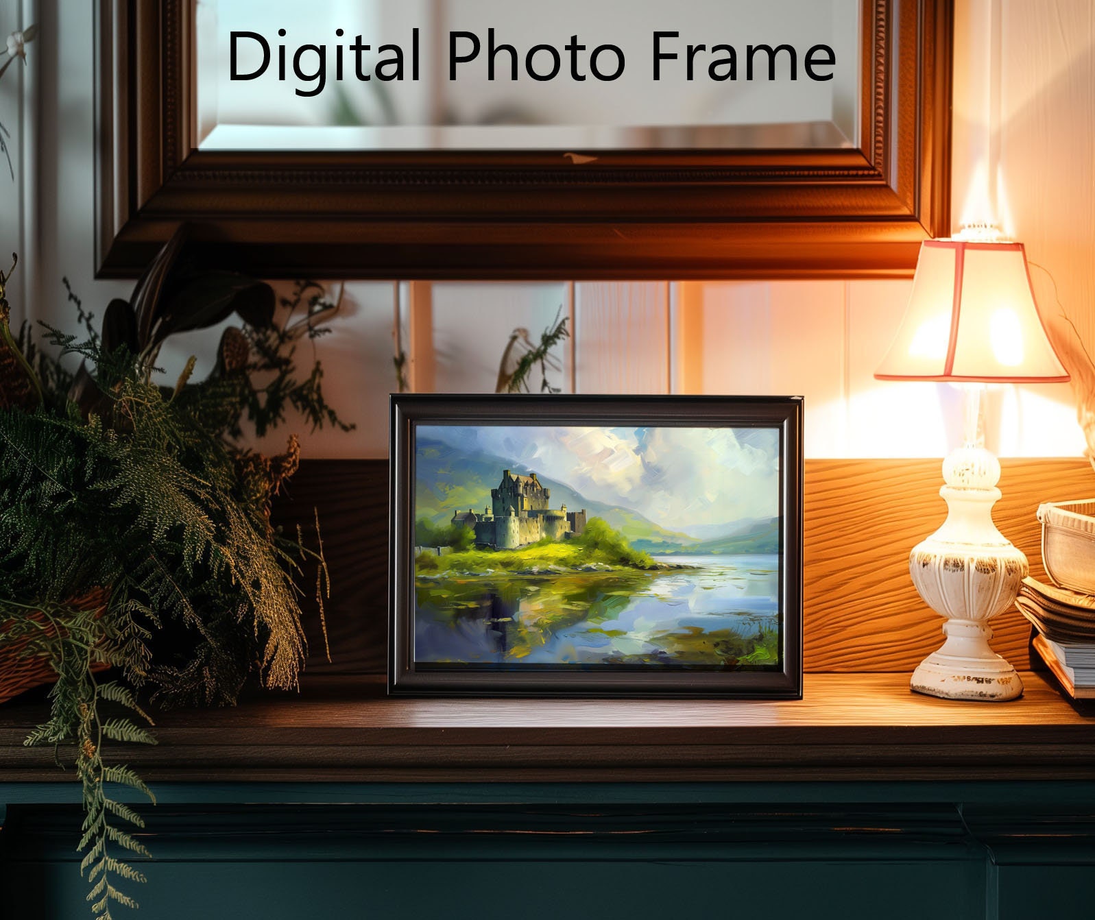 Art Print "lakeside Castle" Digital Download, Landscape Plein Air Oil ...