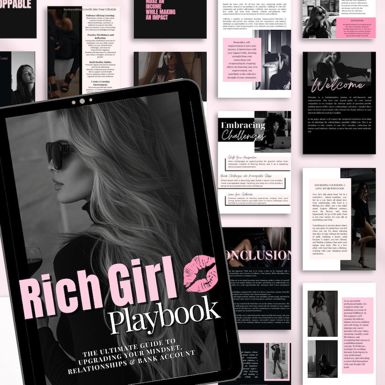 Rich Girl Playbook Ebook: Canva Template, Rebrand & Resell (PLR ...