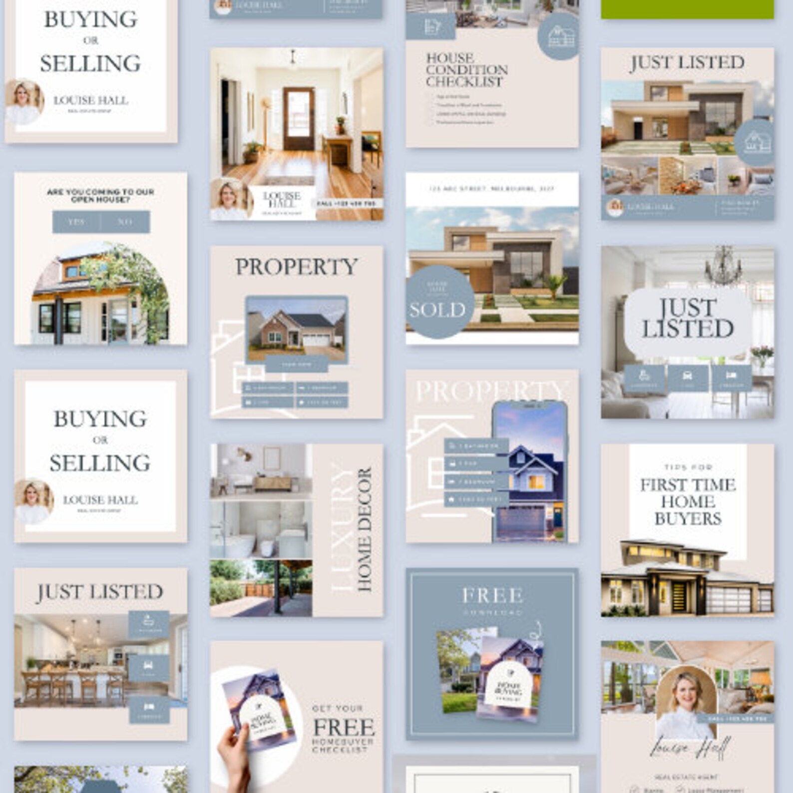 REAL ESTATE Agent Instagram Posts and Stories BUNDLE Templates Digital ...
