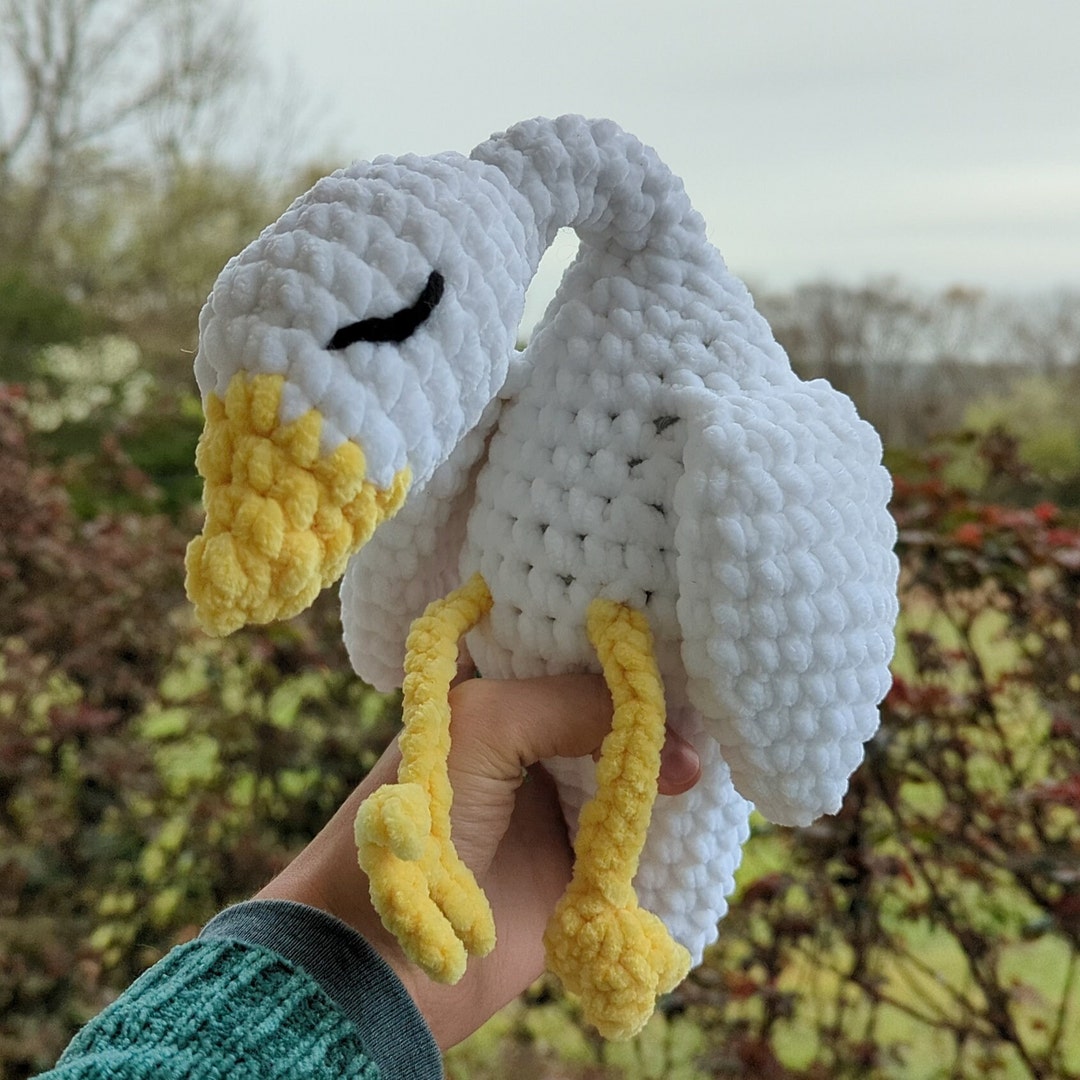 Snoozing Goose: Amigurumi Crochet Goose Plushie - Etsy