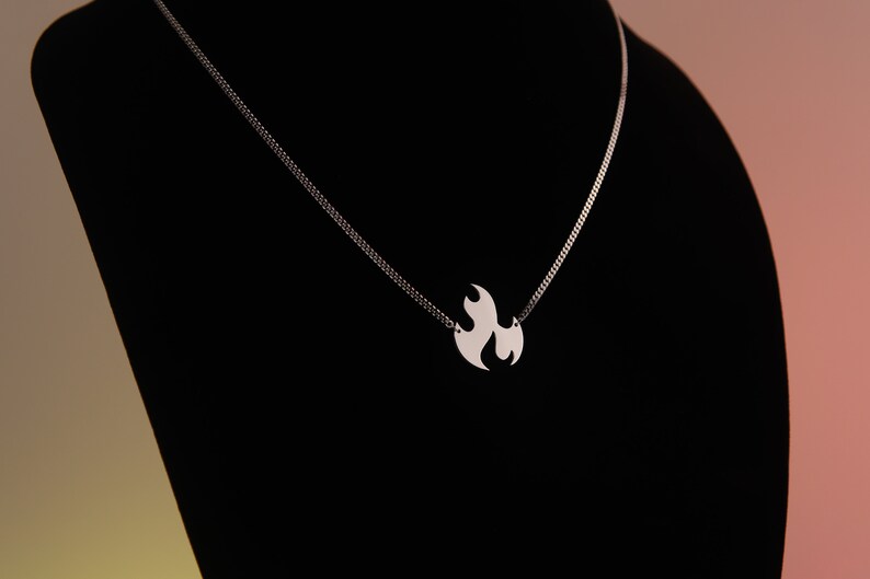 Fire Pendant, Flame Necklace, Circular Flame Necklace - Etsy