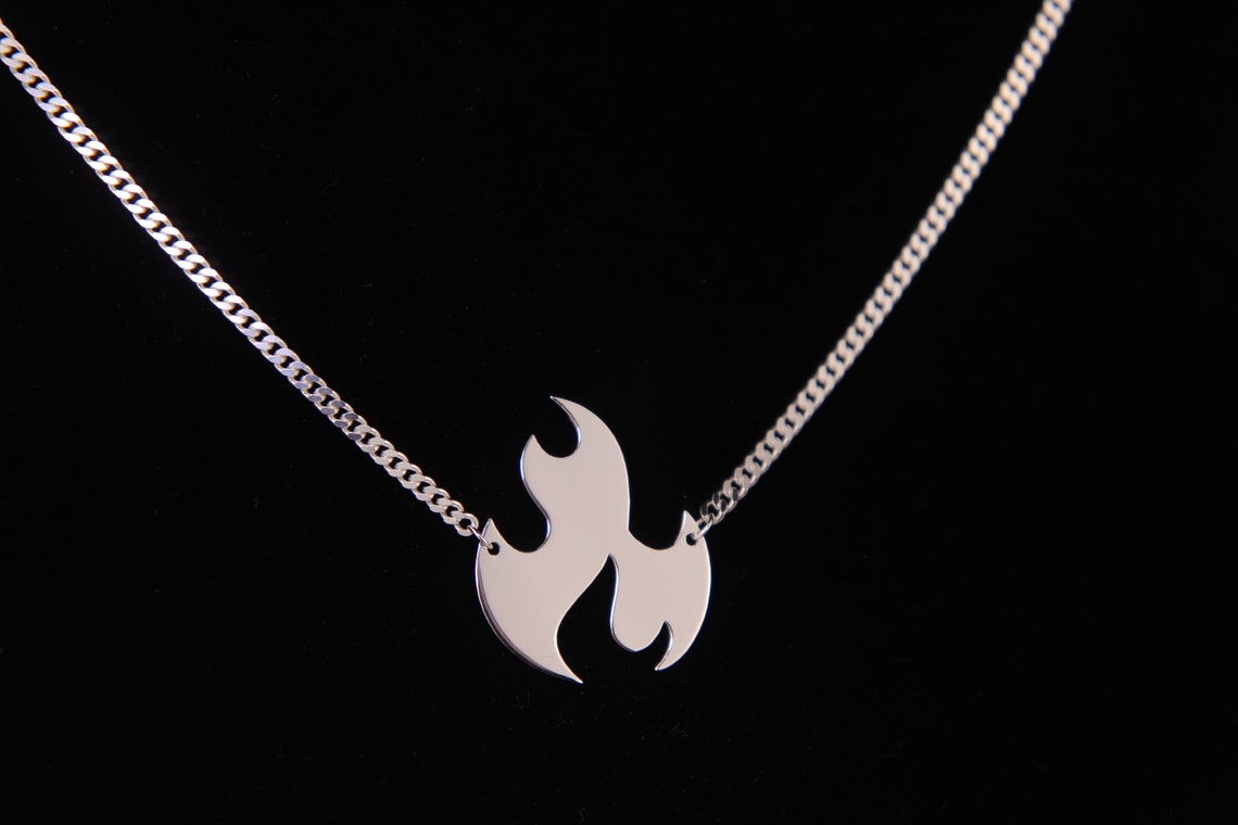 Fire Pendant, Flame Necklace, Circular Flame Necklace - Etsy