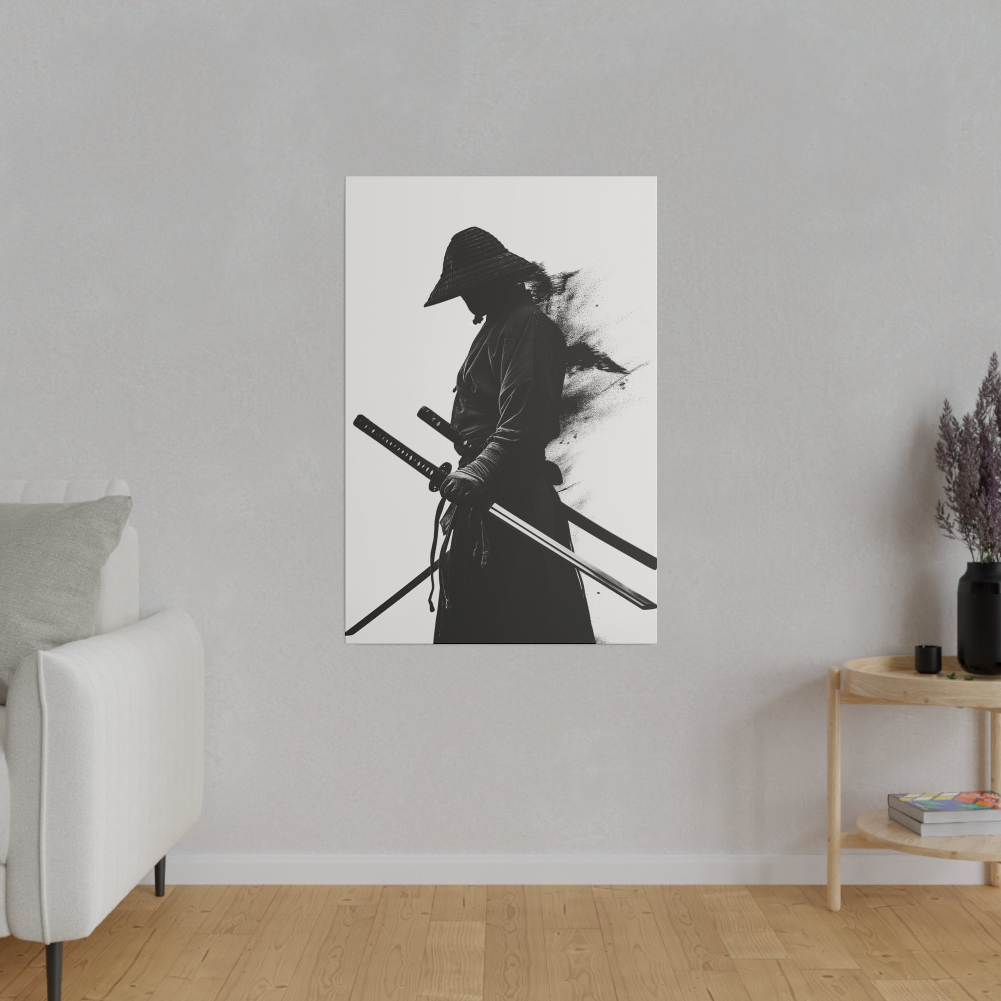 Samurai Canvas, Wall Art, Wall Art Gift, Home Decor, Japanese Wall Art ...