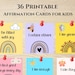 Positive Affirmation Cards for Kids, Positive Quotes, Self Esteem ...