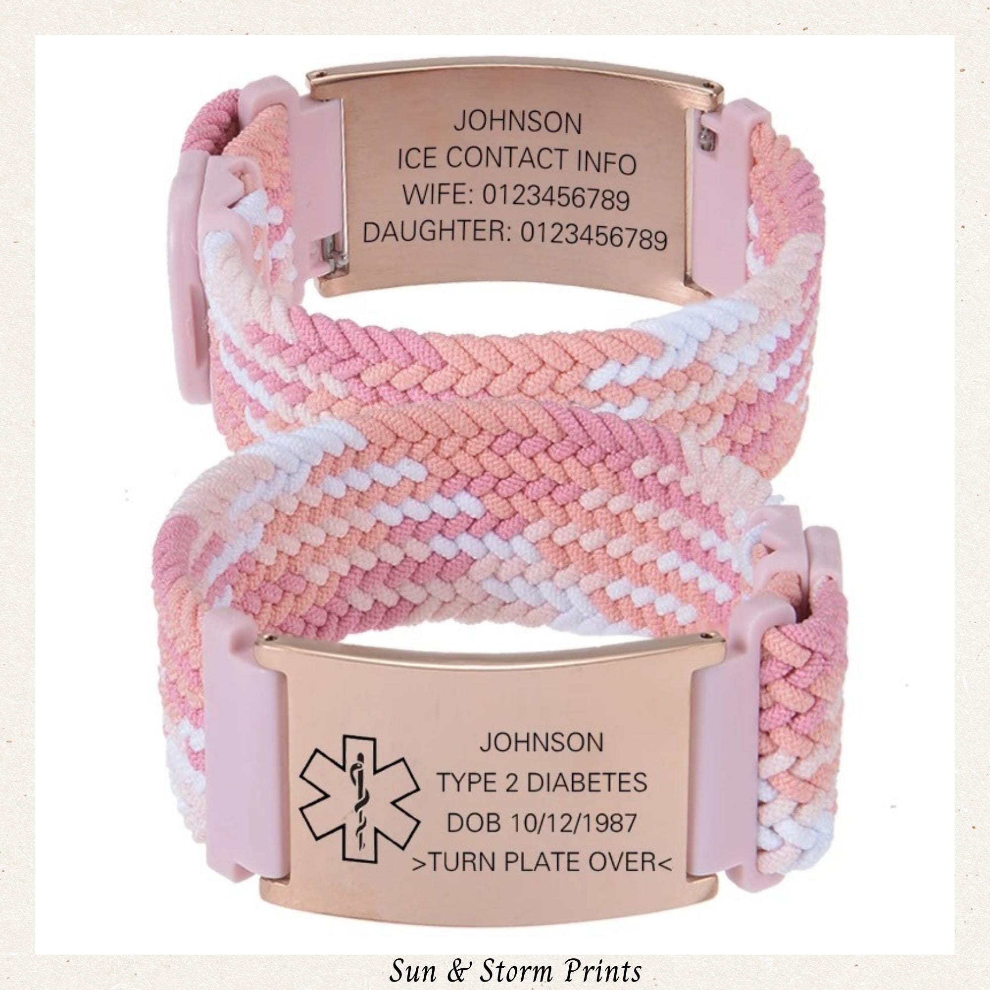Dementia Medical Alert Bracelet, Alzheimer’s Medical ID, Memory Loss ...