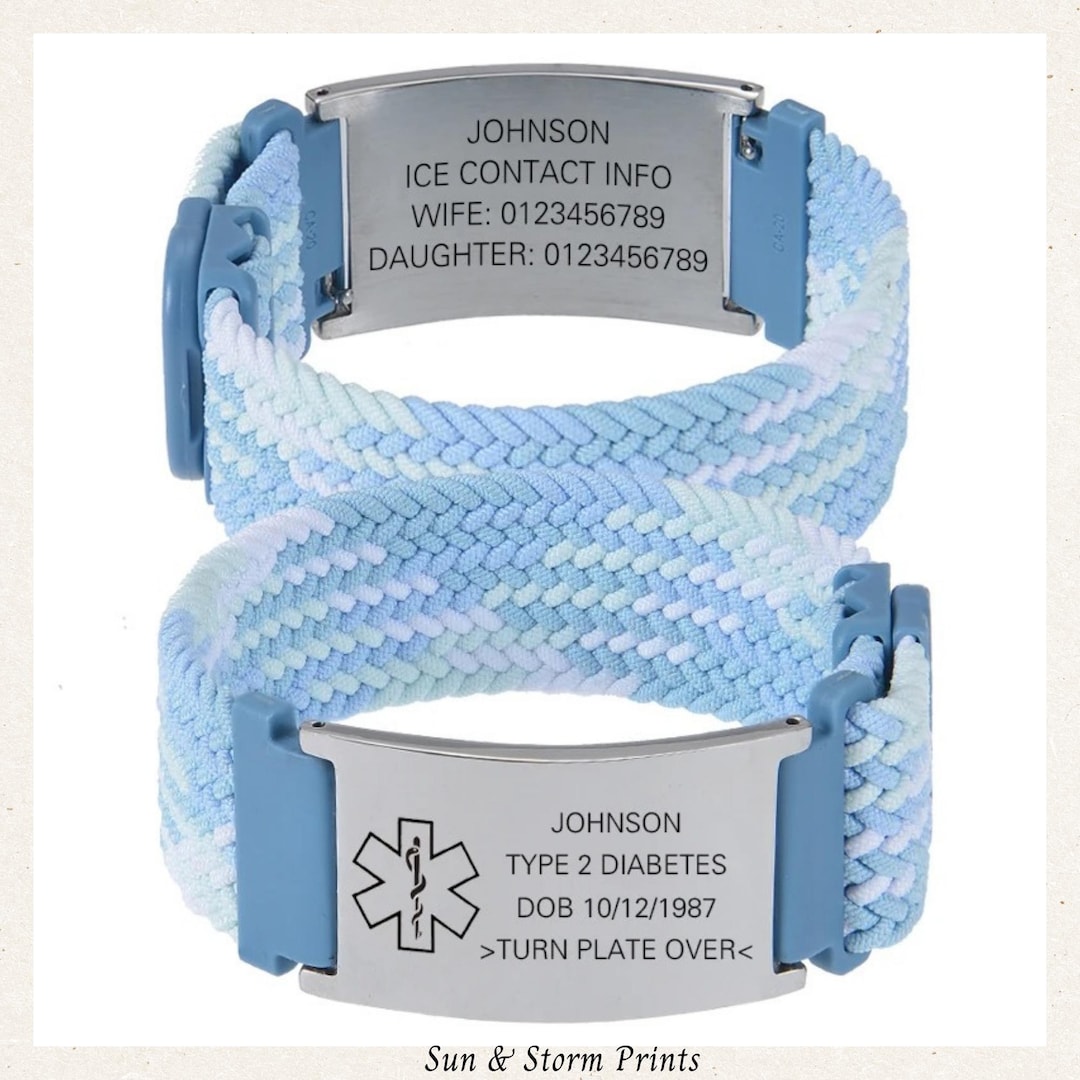 Dementia Medical Alert Bracelet, Alzheimer’s Medical ID, Memory Loss ...