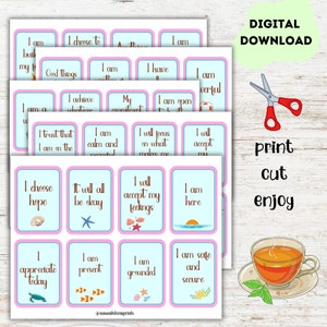 Mindful Affirmation Cards, Positive Quotes, Self Esteem, Confidence ...