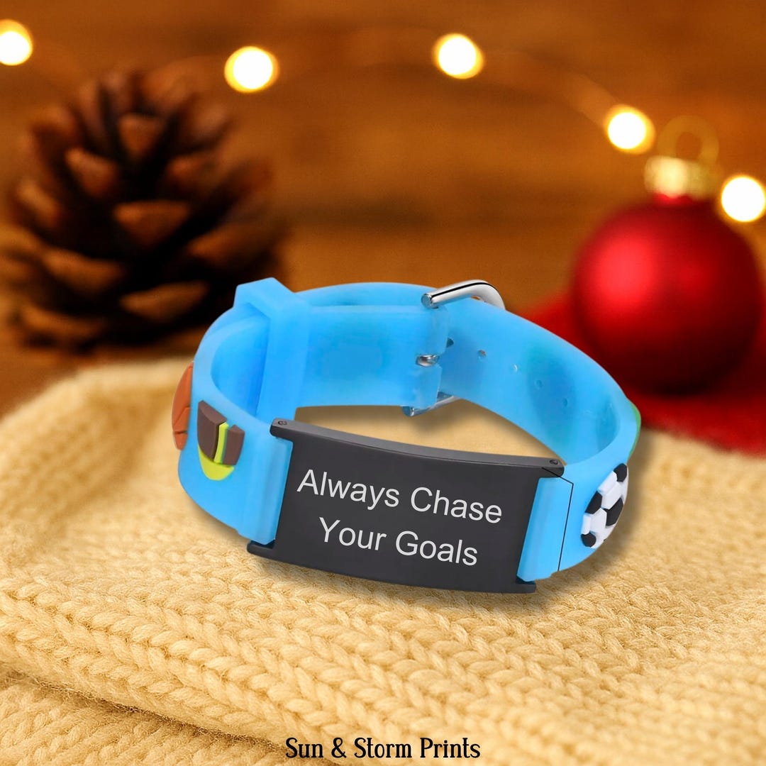 Custom Engraved Bracelet for Kids, Child Safety ID Wristband With Name ...