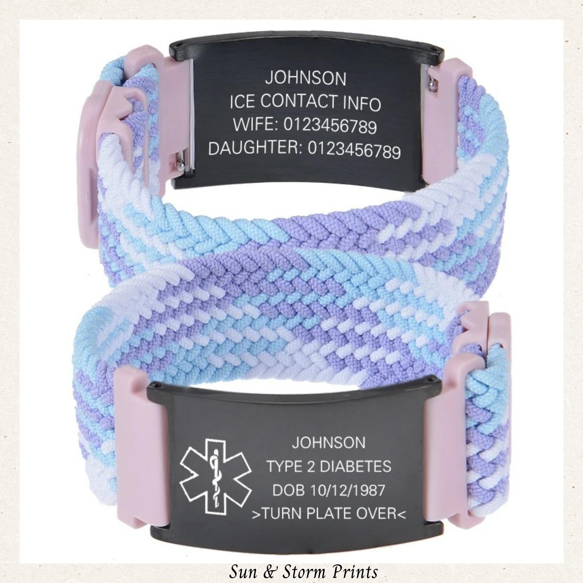 Dementia Medical Alert Bracelet, Alzheimer’s Medical ID, Memory Loss ...