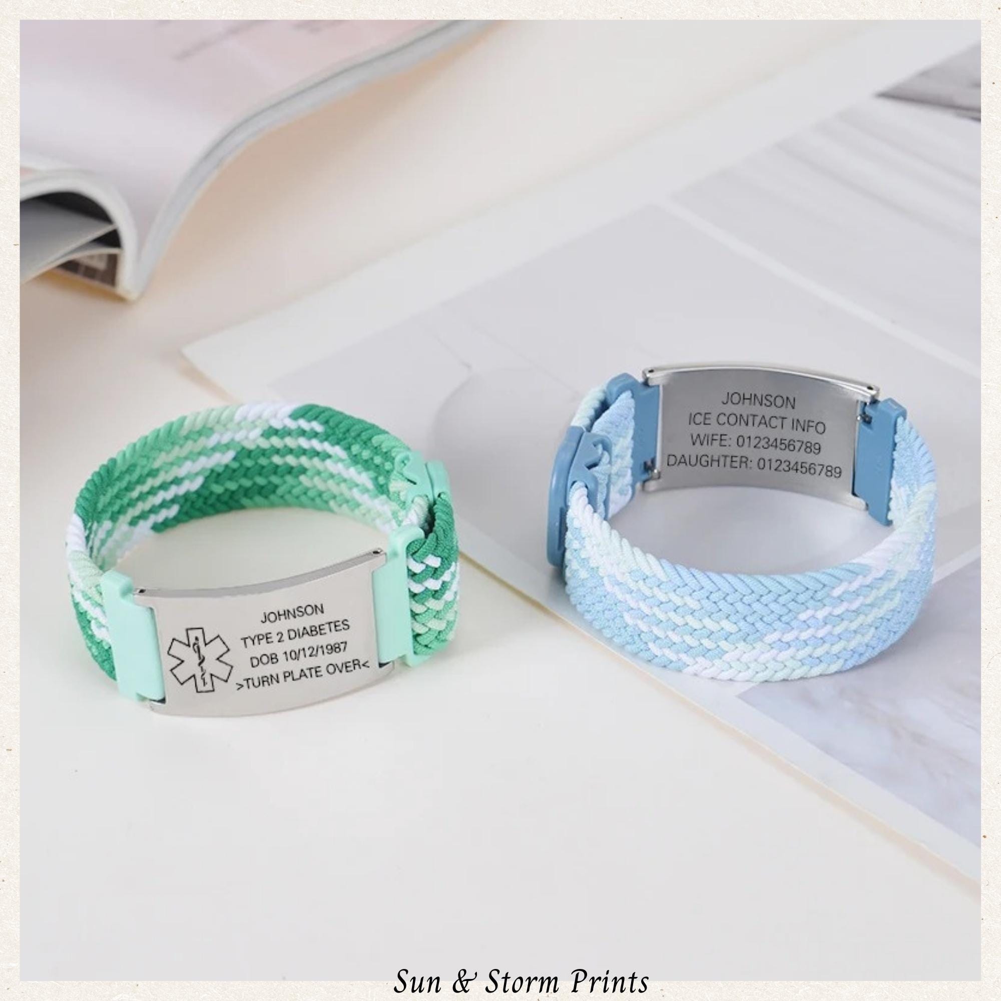 Dementia Medical Alert Bracelet, Alzheimer’s Medical ID, Memory Loss ...