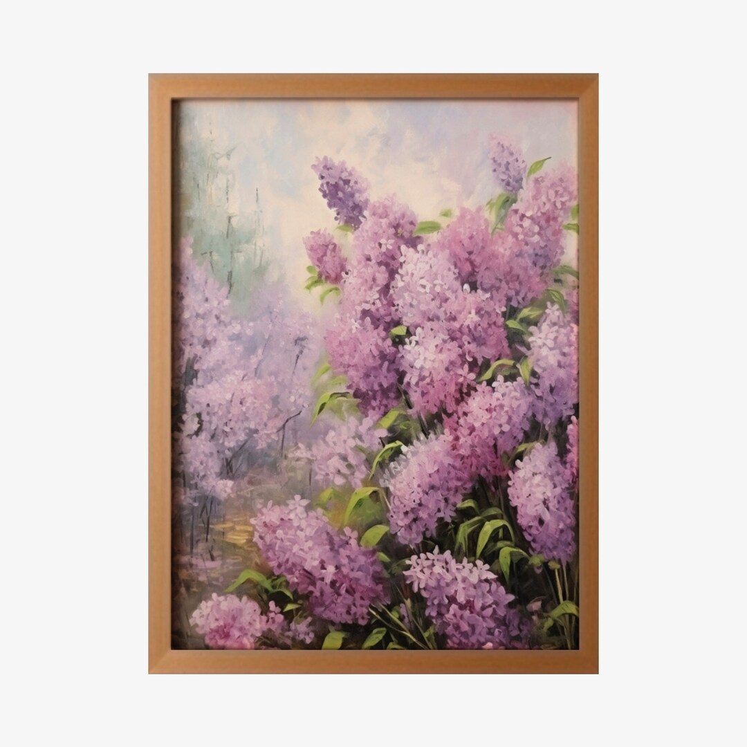 Printable Lilac Garden Print, Antique Lilac Wall Art, Beautiful Lilacs ...
