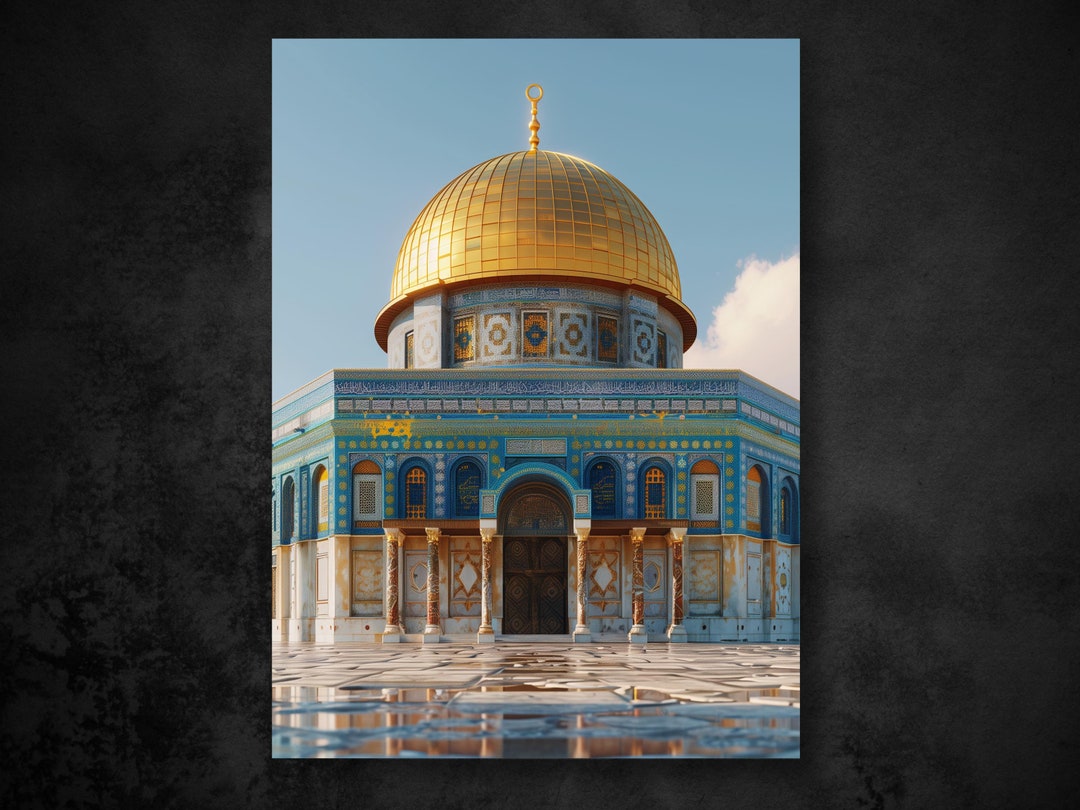 Al-aqsa Mosque Digital Print - Iconic Islamic Architecture Poster ...