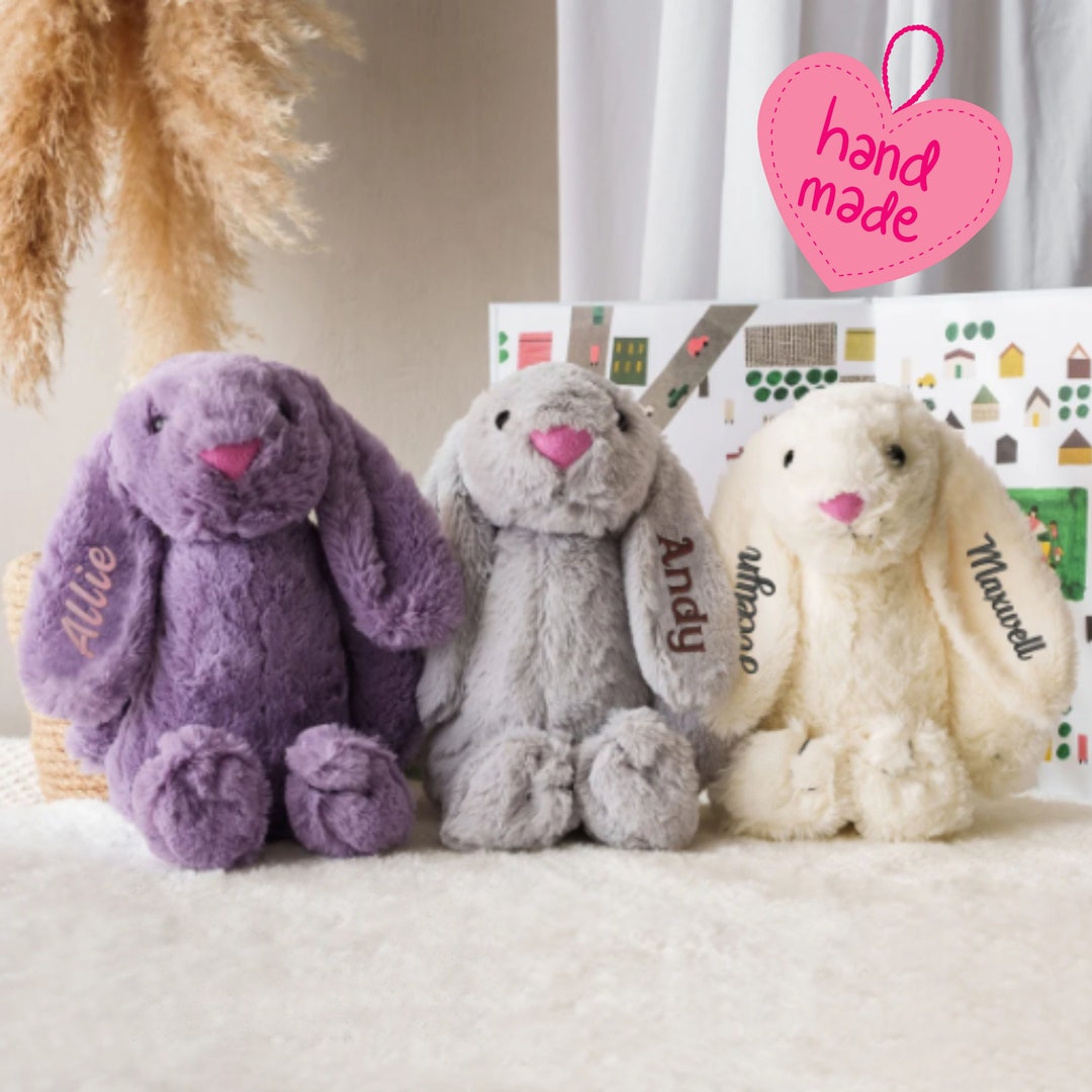 Personalized Plush Bunny Baby Boy Girl Gifts Embroidered Easter Bunny ...