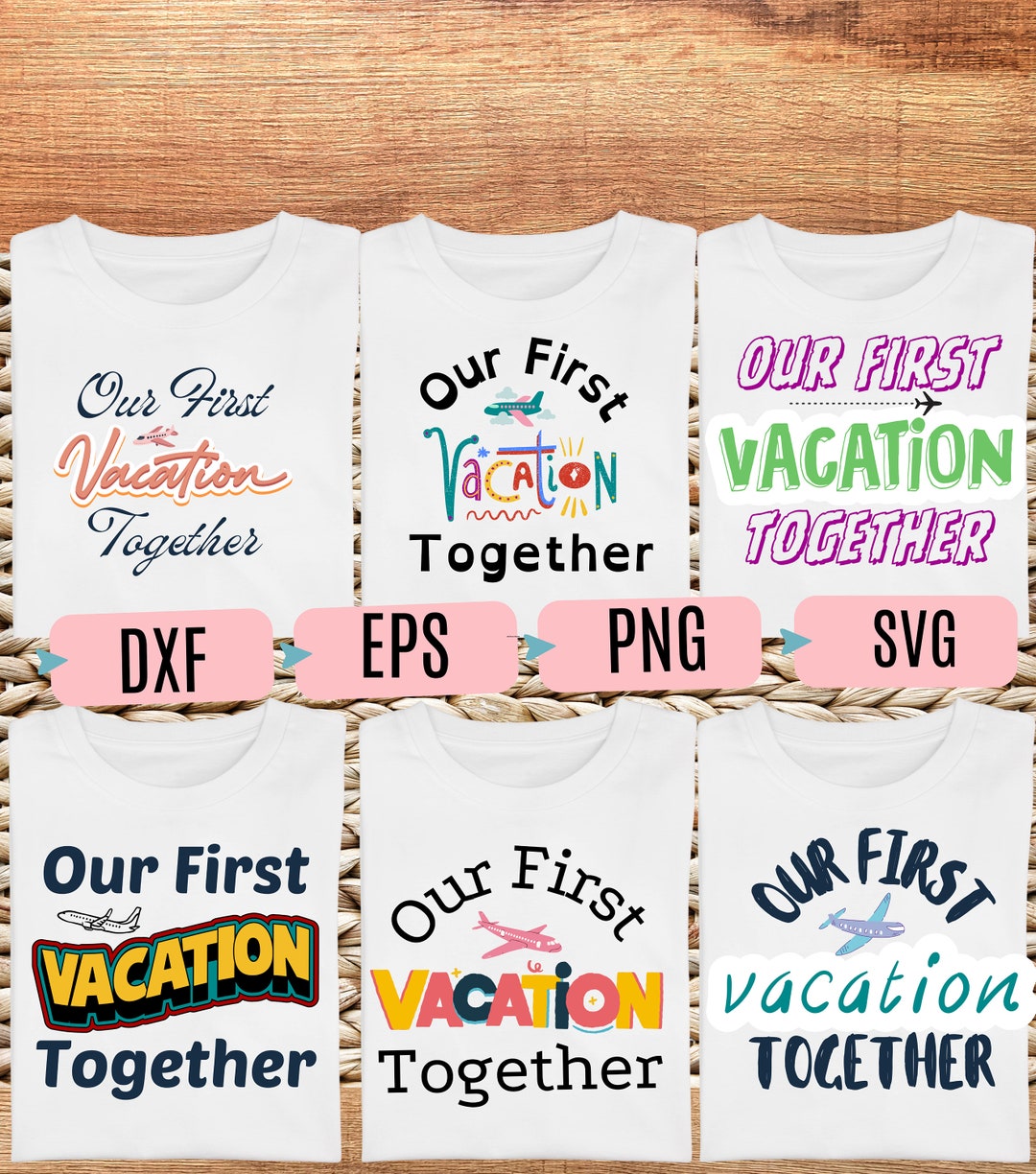 Six Designs Our First Family Vacation Svg Bundle, Family Vacation ...
