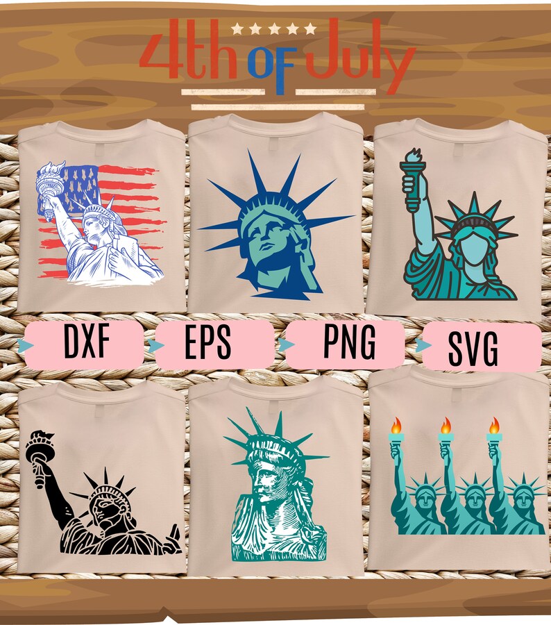 Six Designs for 4th of July Bundle Svg, Patriotic, 4th of July Bundle ...