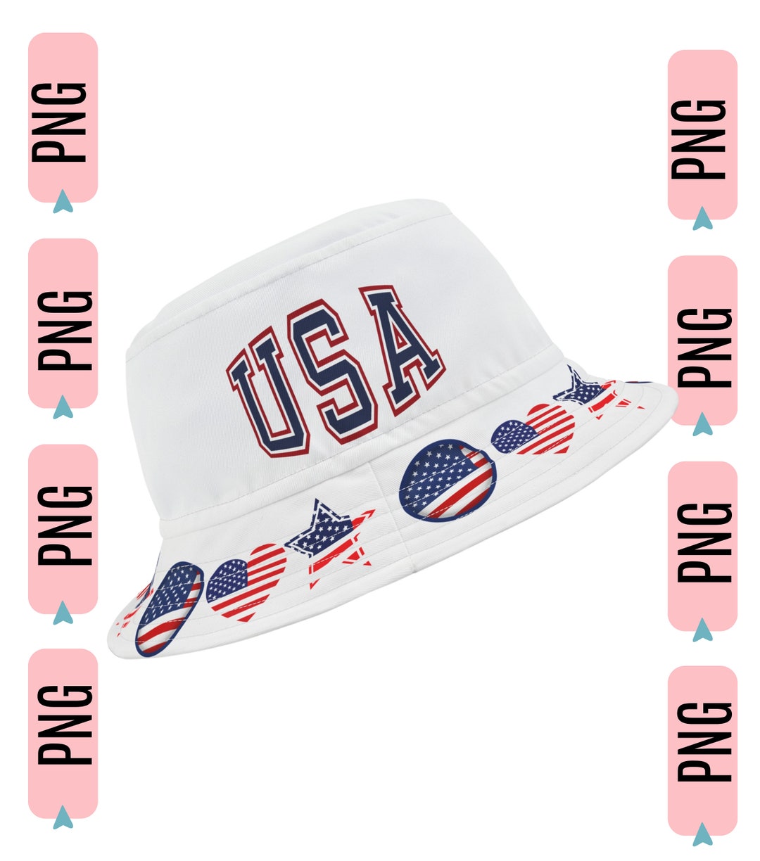 USA Bucket Hat Designs Bundle PNG Hat Designs for 4th of July Bundle ...