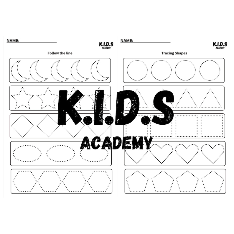 Printable Worksheets for 3 - 5 Year Olds - 50+ Sheets! - Etsy