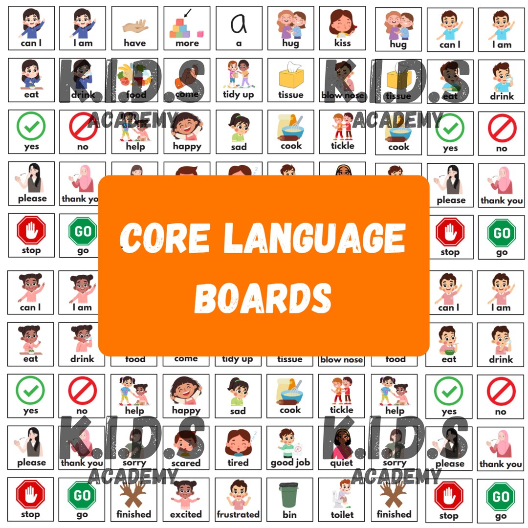 Core Language Communication Board: Speech Delay Visual Aid for Non ...