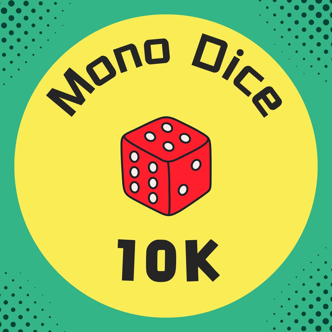 Mongo Dice 10000 Boost, Monogo Partner Event, Mono 5 Star Sticker, Mono ...