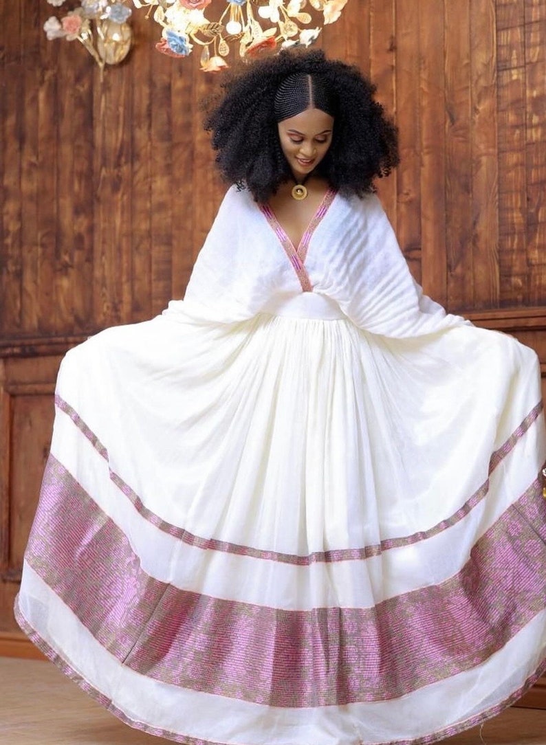 Eritrean Ethiopian Traditional Dress/ Habesha Kemis/ Zuria - Etsy Canada