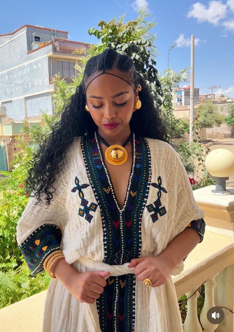 100% Organic Cotton, Habesha Kemis, Tigray Traditional Dress - Etsy