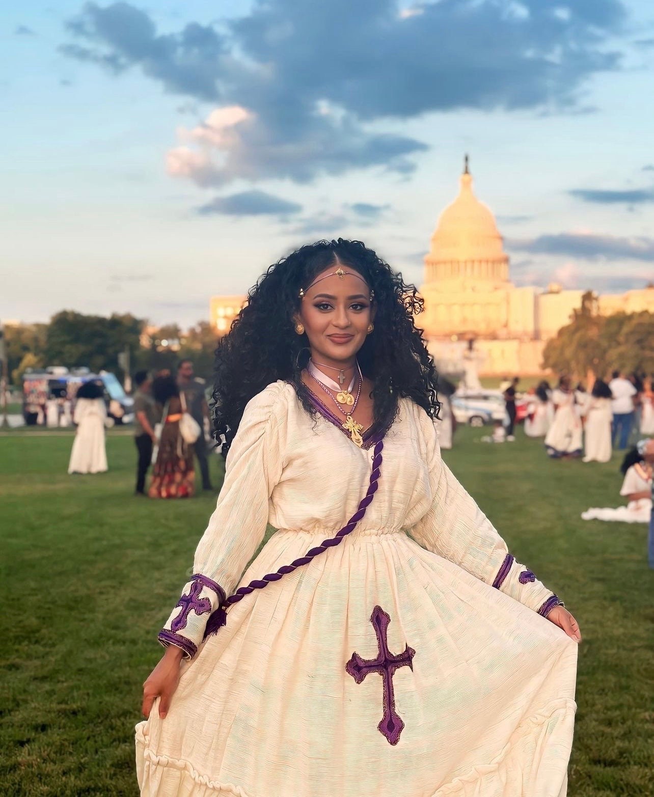 Ashenda Package, Tigray Traditional Dress and Ashenda Jewelry Ensemble ...