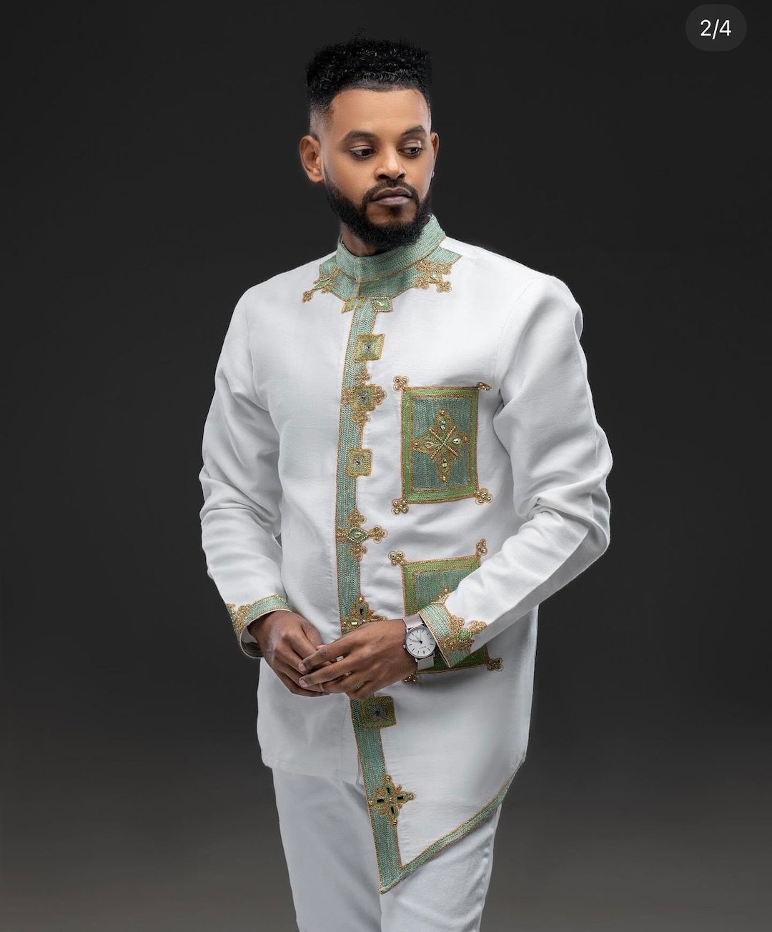 Traditional Habesha Men’s Outfit – Shirt and Pants Set. - Etsy