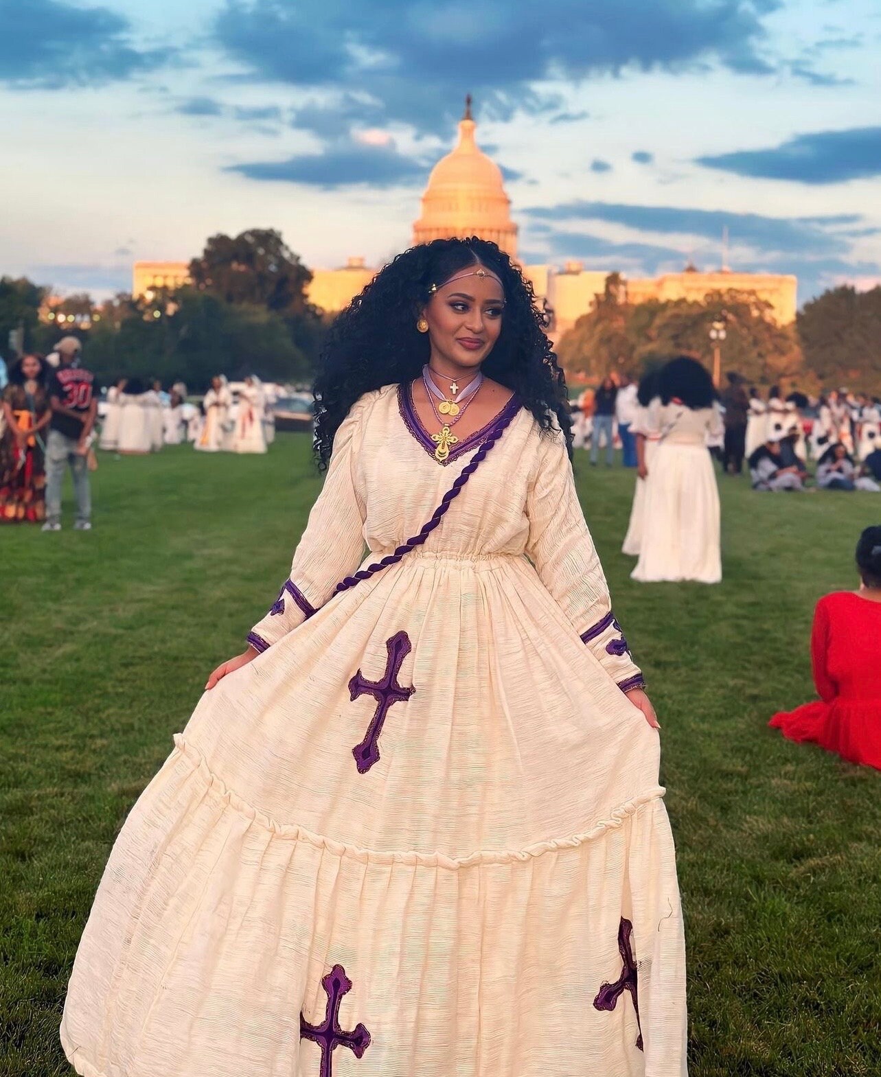 Ashenda Package, Tigray Traditional Dress and Ashenda Jewelry Ensemble ...