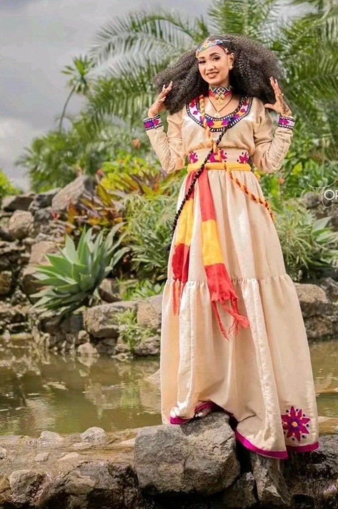 Ashenda Package, Tigray Traditional Dress and Ashenda Jewelry Ensemble ...