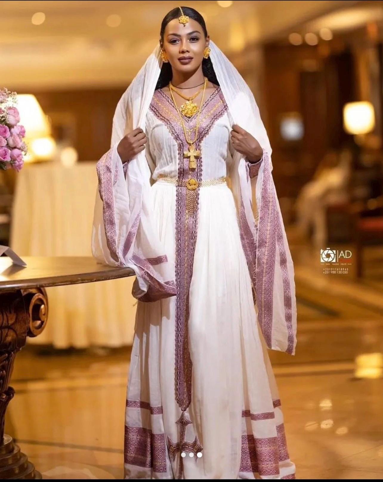 Elegant and Simple Zuria, Ethiopian/eritrean Handwoven Dress | 100% ...