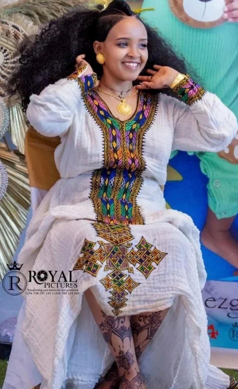 Axum/ Tigray Traditional Habesha Kemis, Tigray Dress,axum Tibeb ...