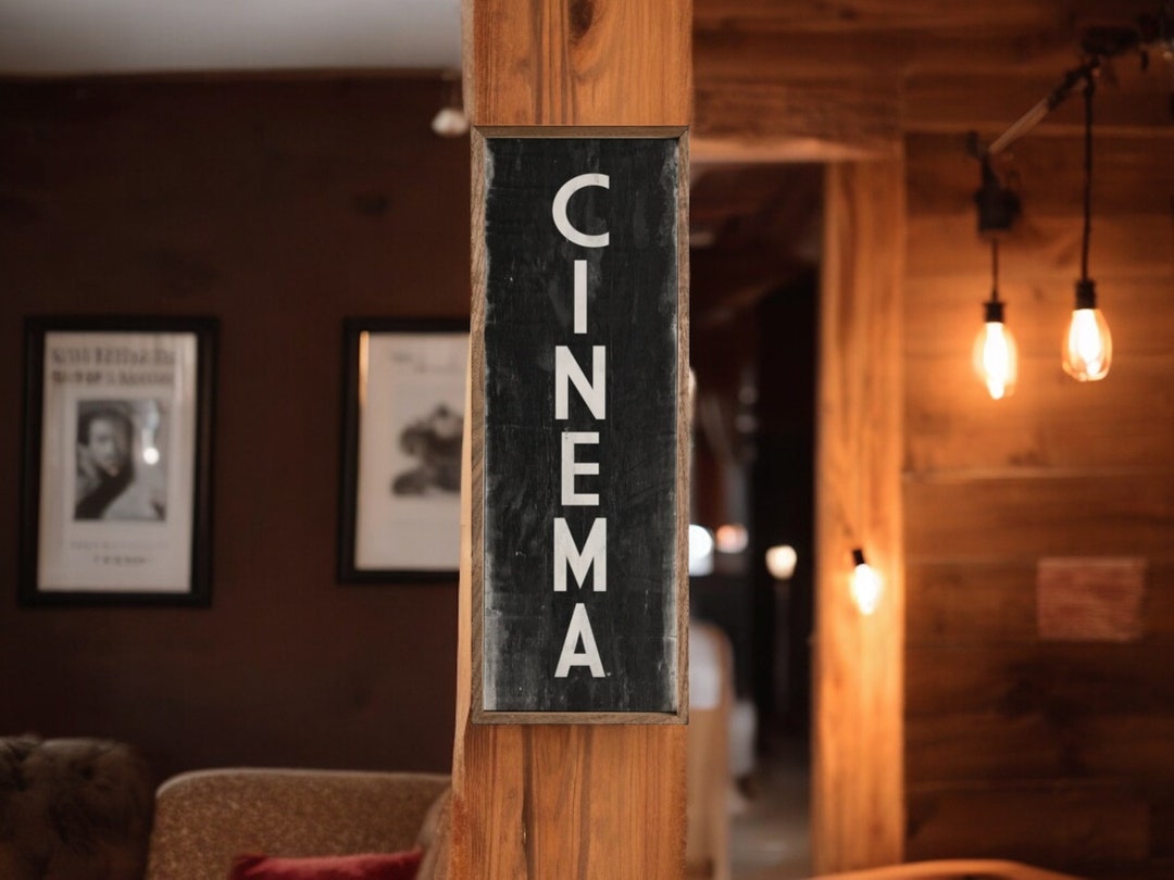 Home Cinema Theater Sign | Cinema Sign | Theater Decor - Etsy