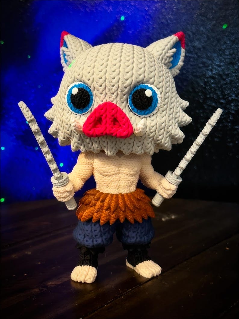 Crochet Styled Inosuke Figure, 3D Print - Etsy